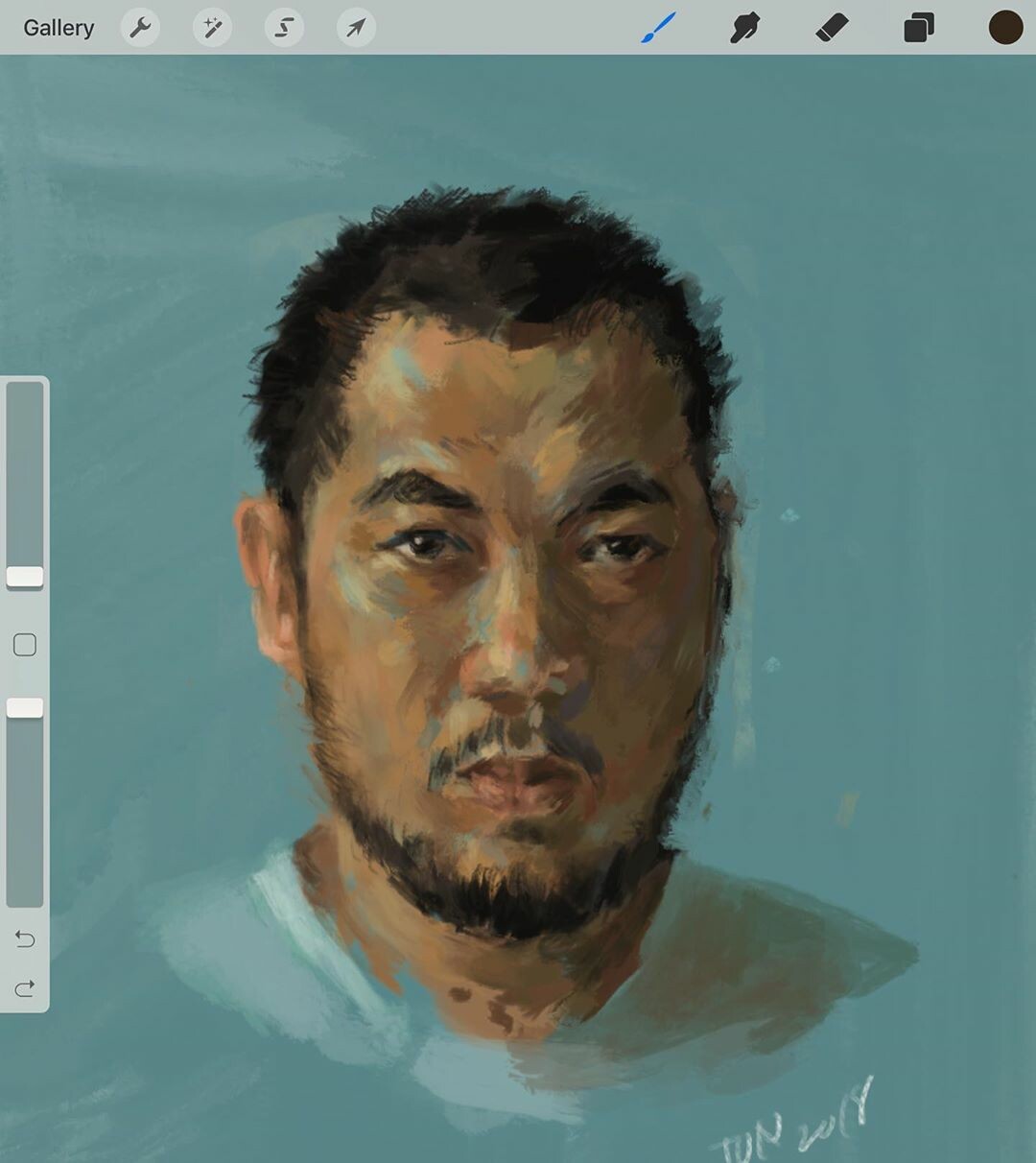 Tuntun Dizon - life painting self portrait