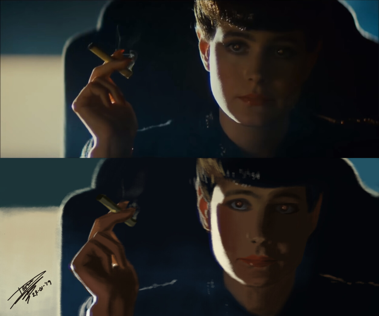 ArtStation - Colour study of Rachel from Blade Runner