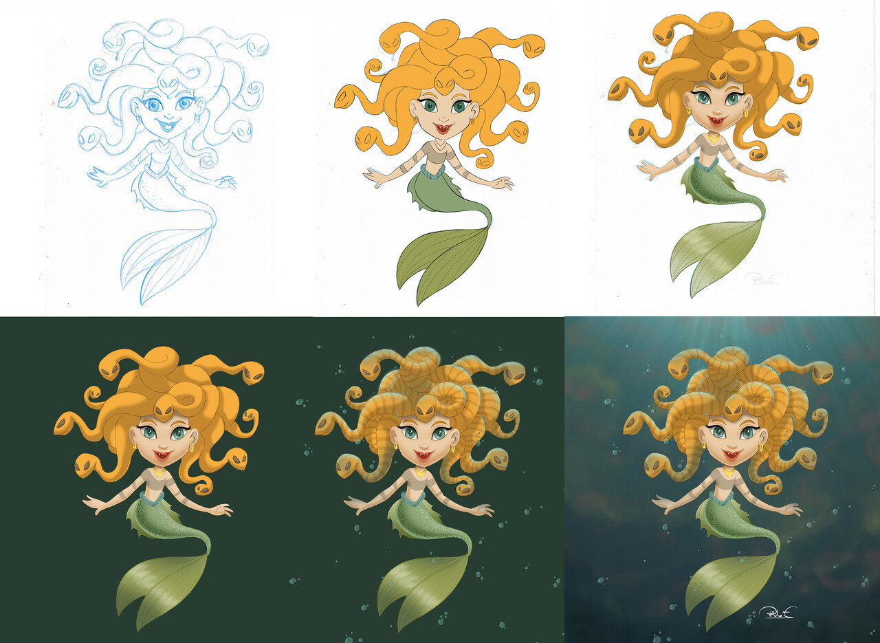 ArtStation - Mermaid Process