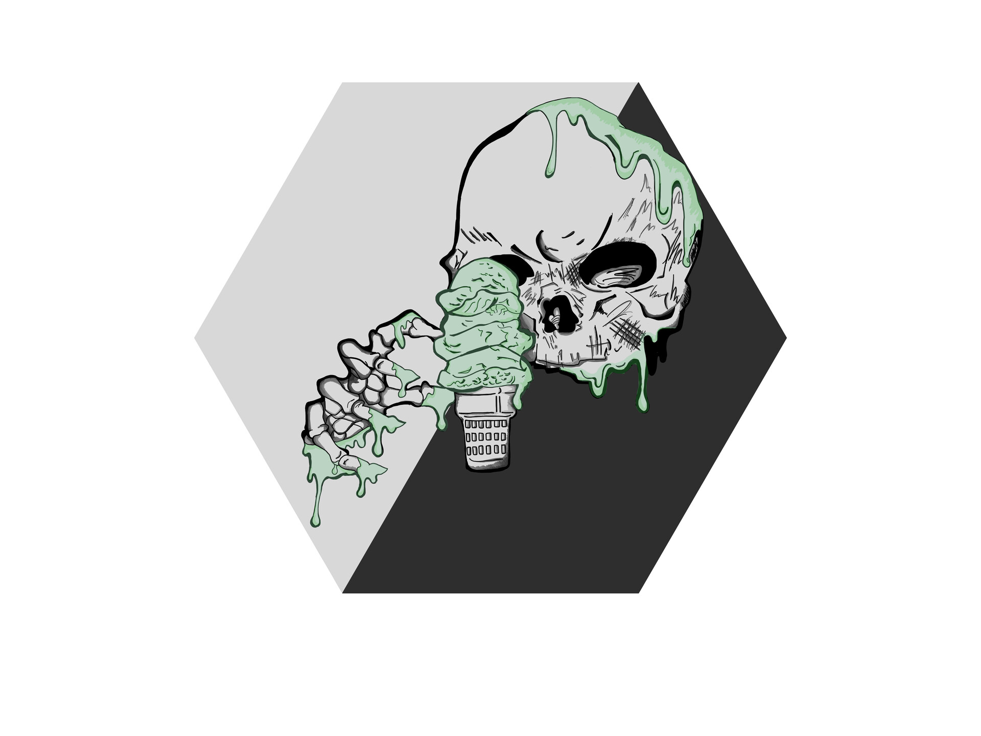 ArtStation - Melting Skull