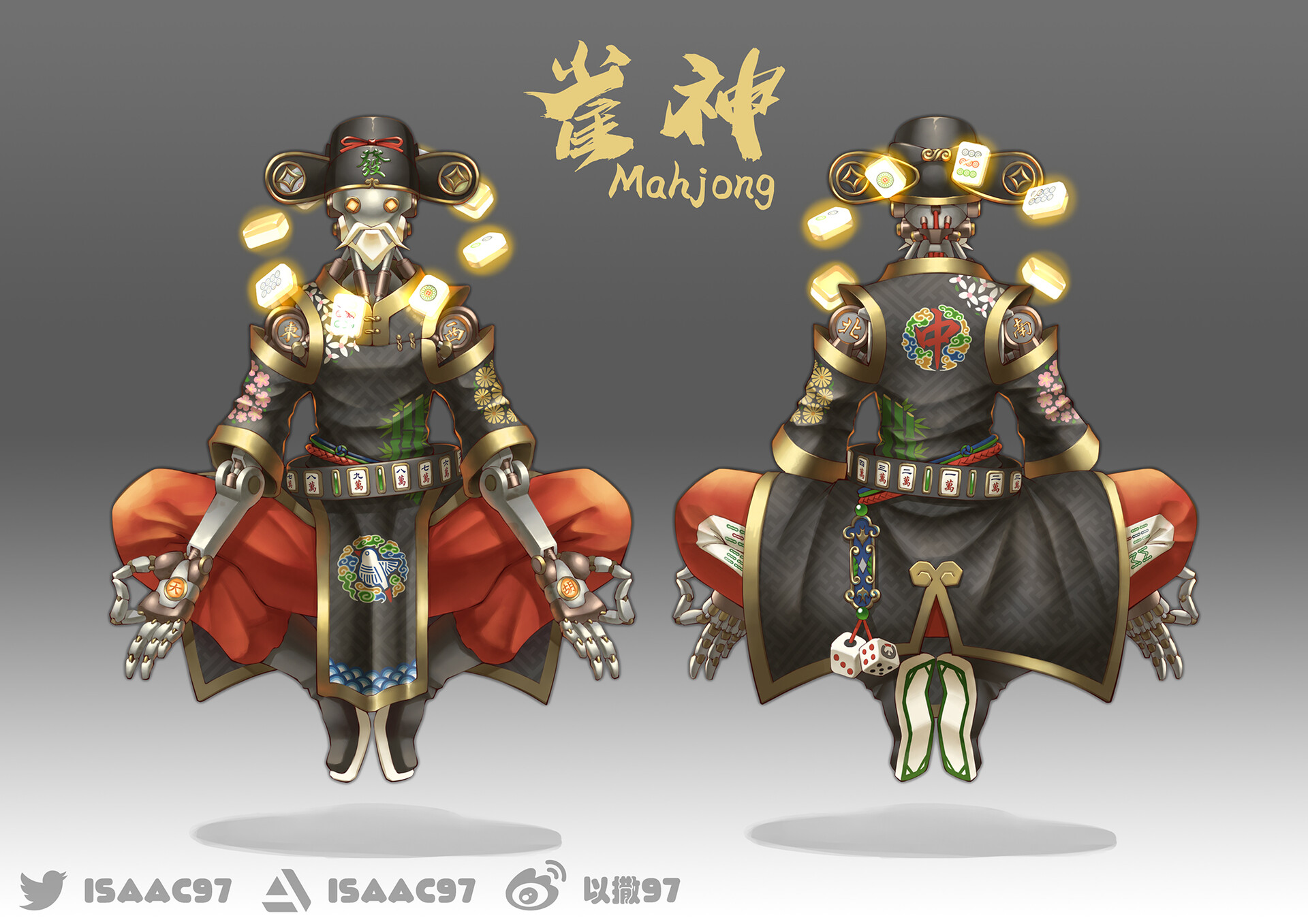 ArtStation - Zenyatta fan skin 'Mahjong'