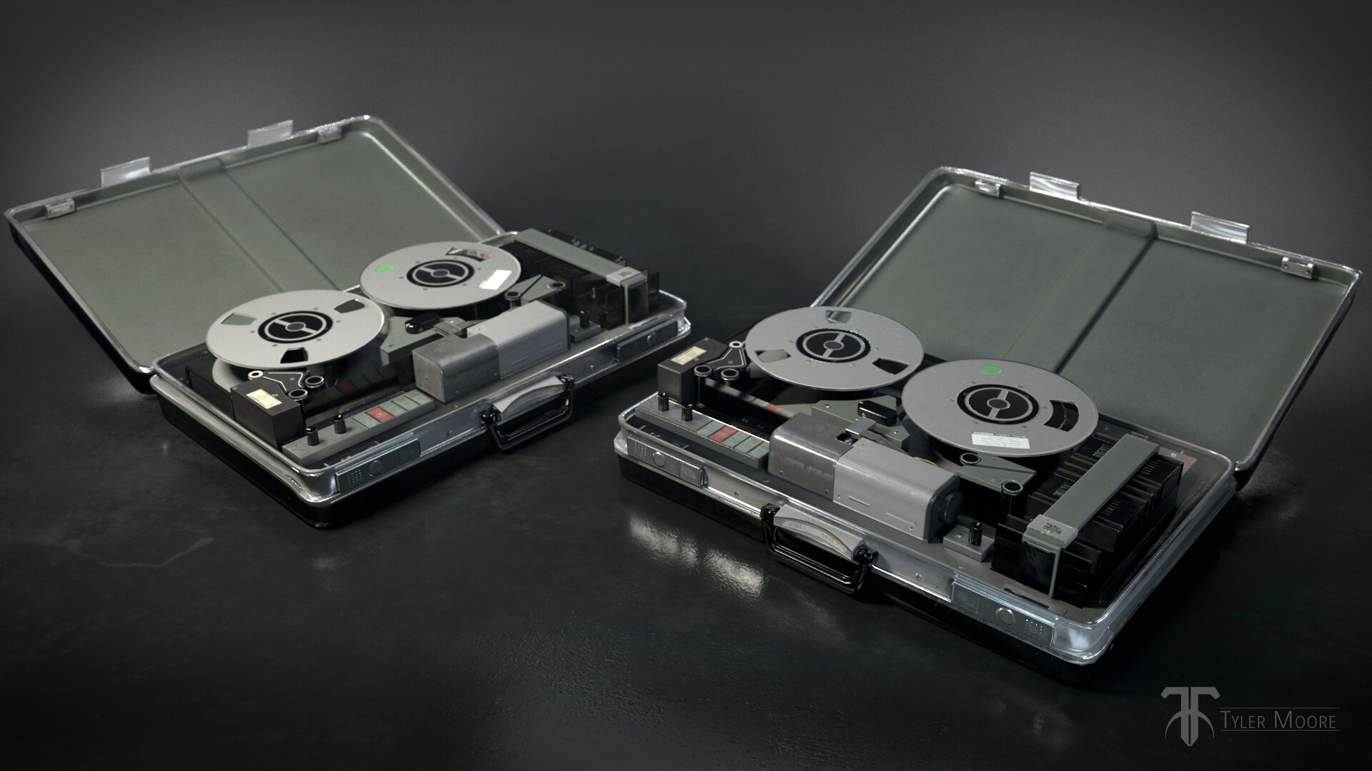 ArtStation - Low poly recording briefcase