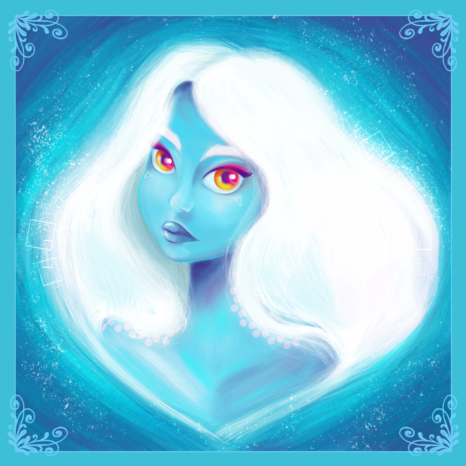 ArtStation - Blue girl.