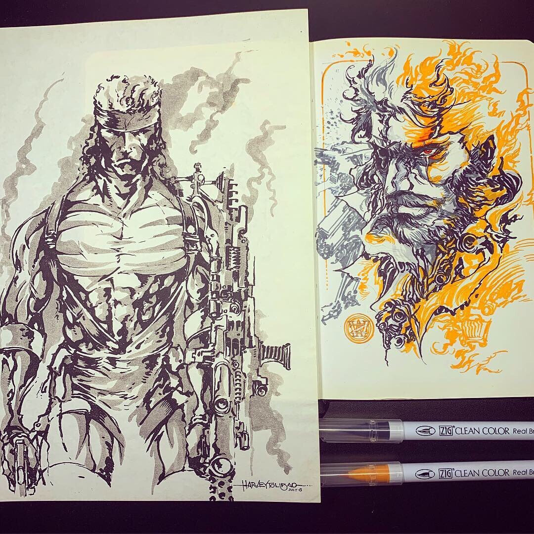 how to draw metal gear book