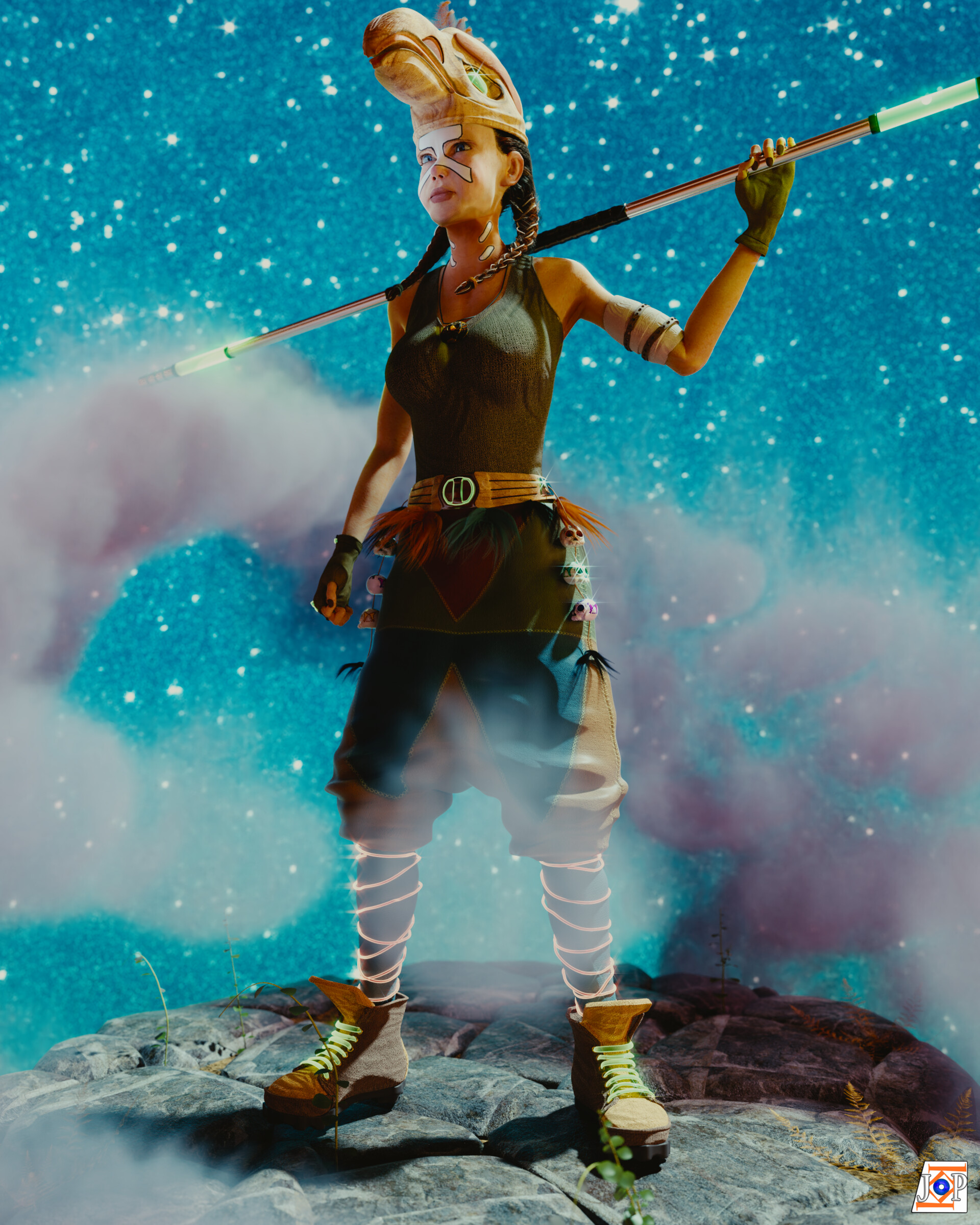 ArtStation - Apayana Mystic warrior