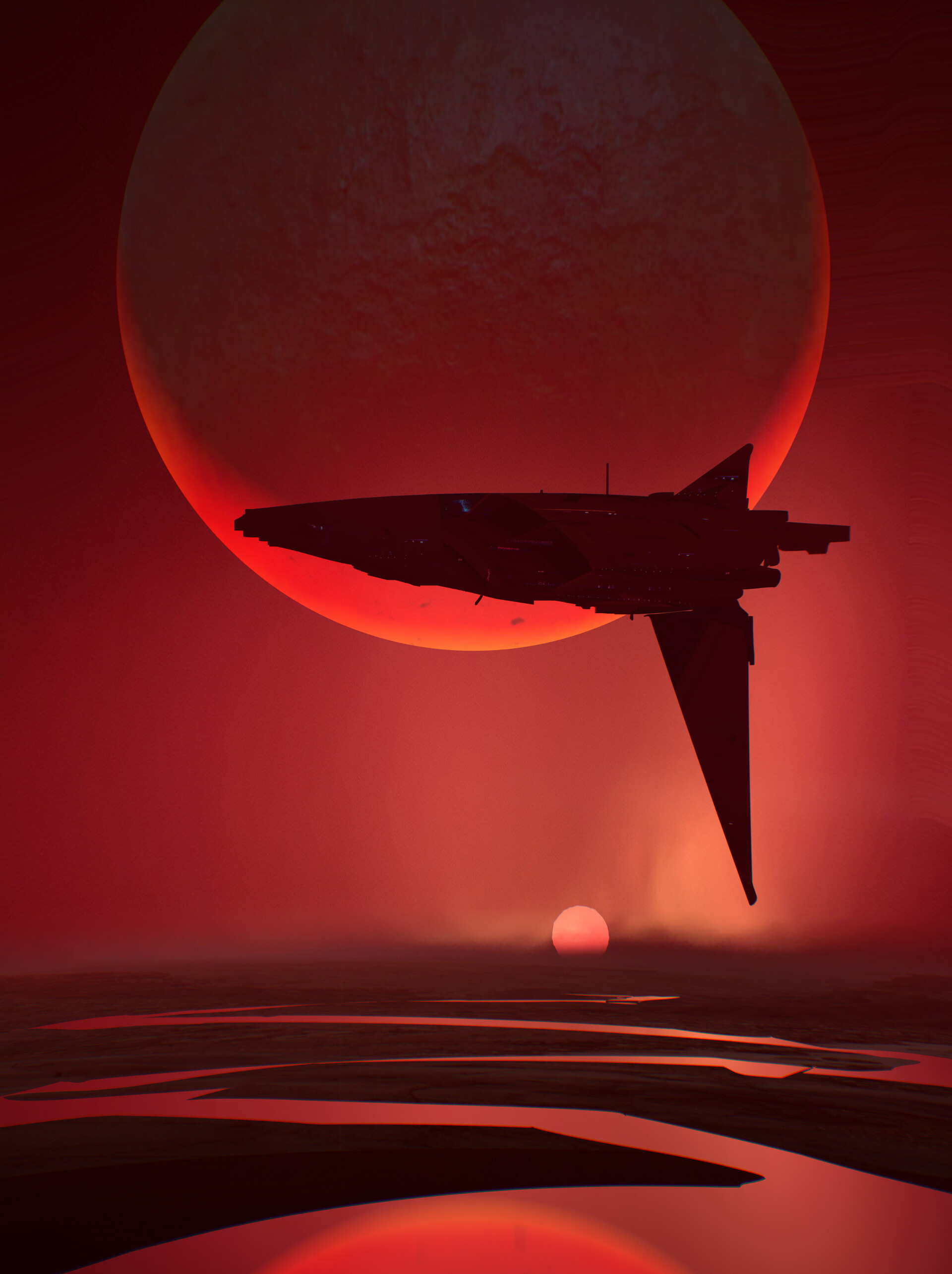 ArtStation - red moon