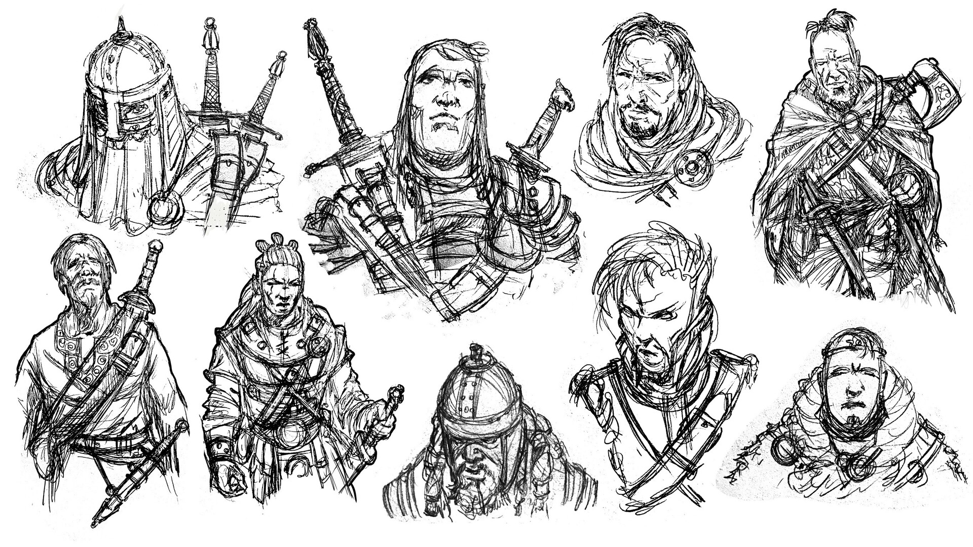 Fantasy Concept Art Sketches