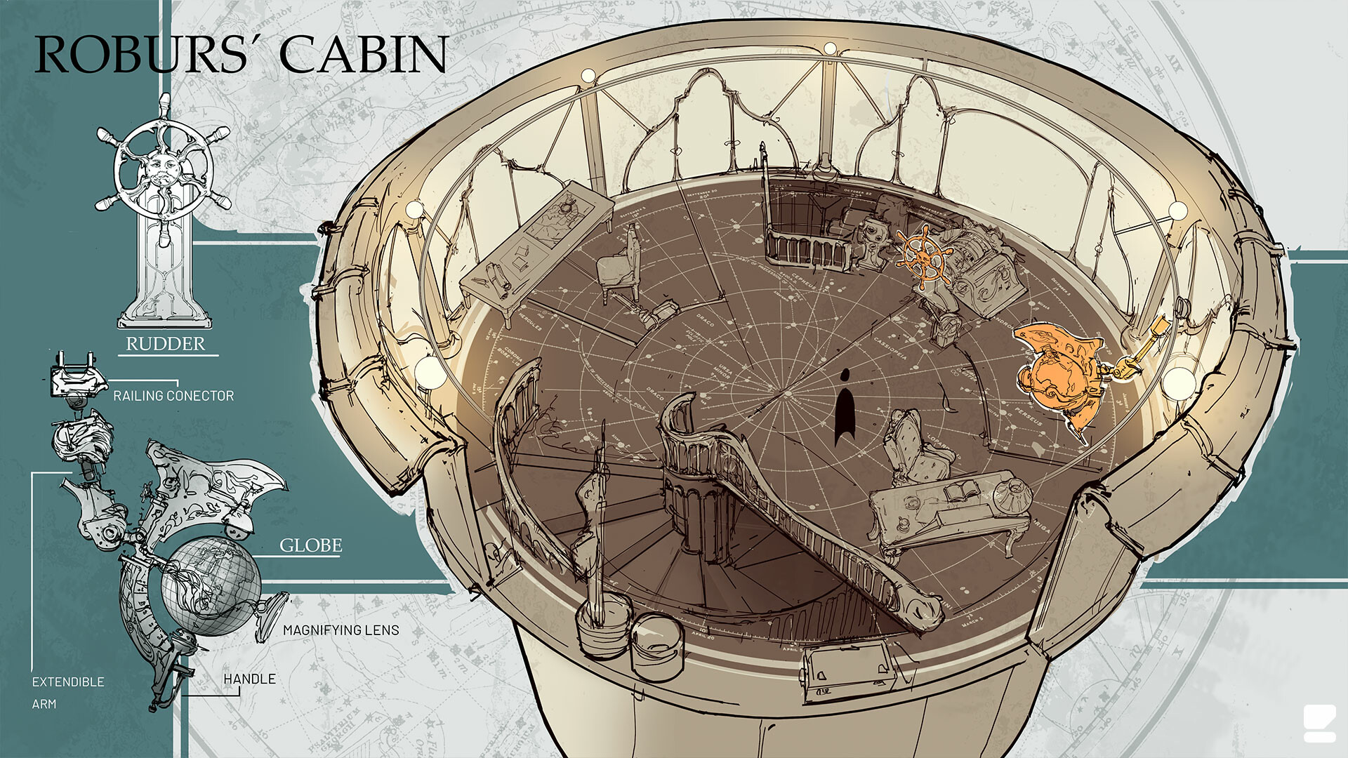 ArtStation - Robur the Conqueror Cabin