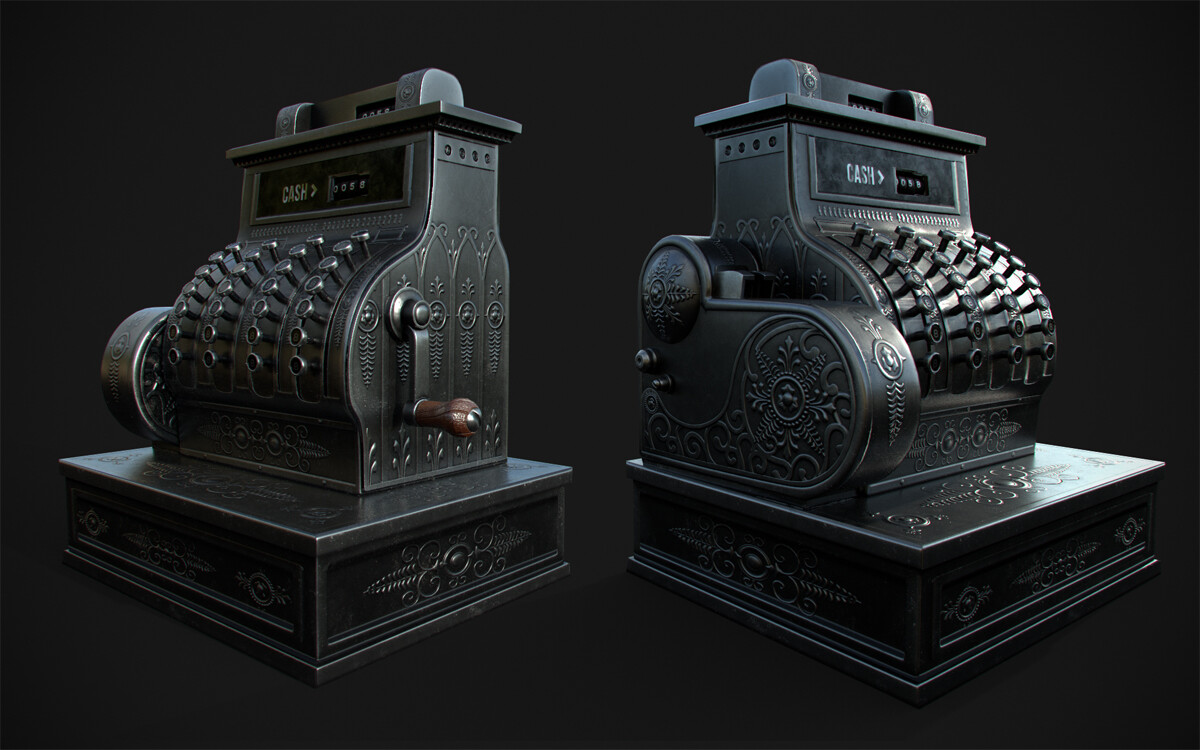 ArtStation - Vintage cash machine props