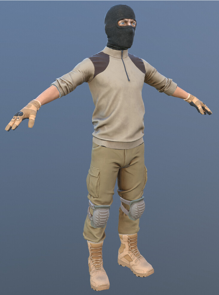 ArtStation - 3D military assassin character