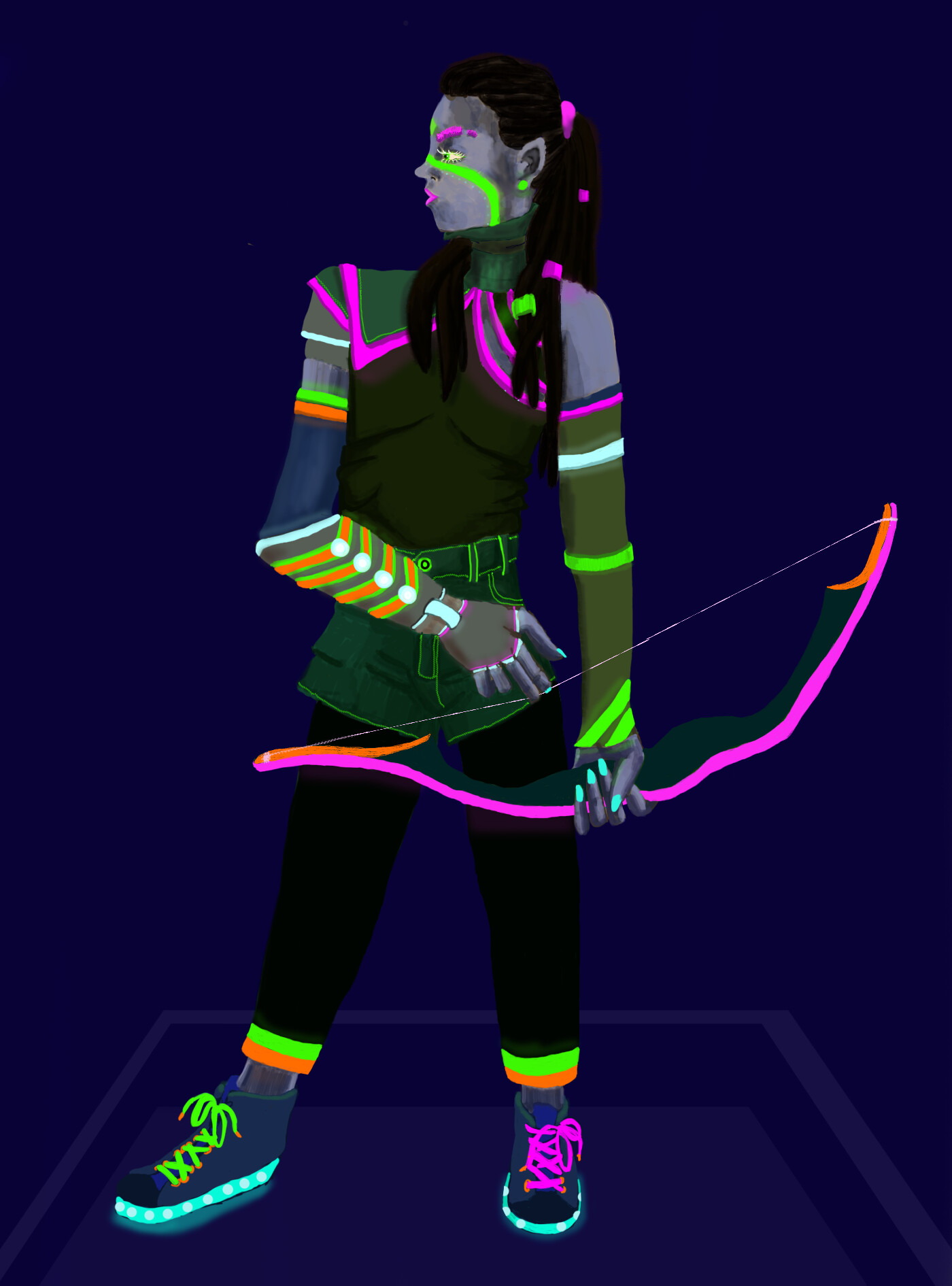 ArtStation - Neon warrior (Archer)