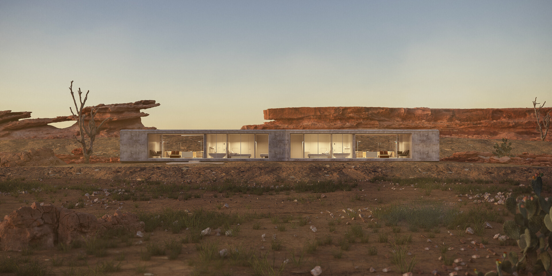 ArtStation - Minimal house in desert environment render with Vray used ...