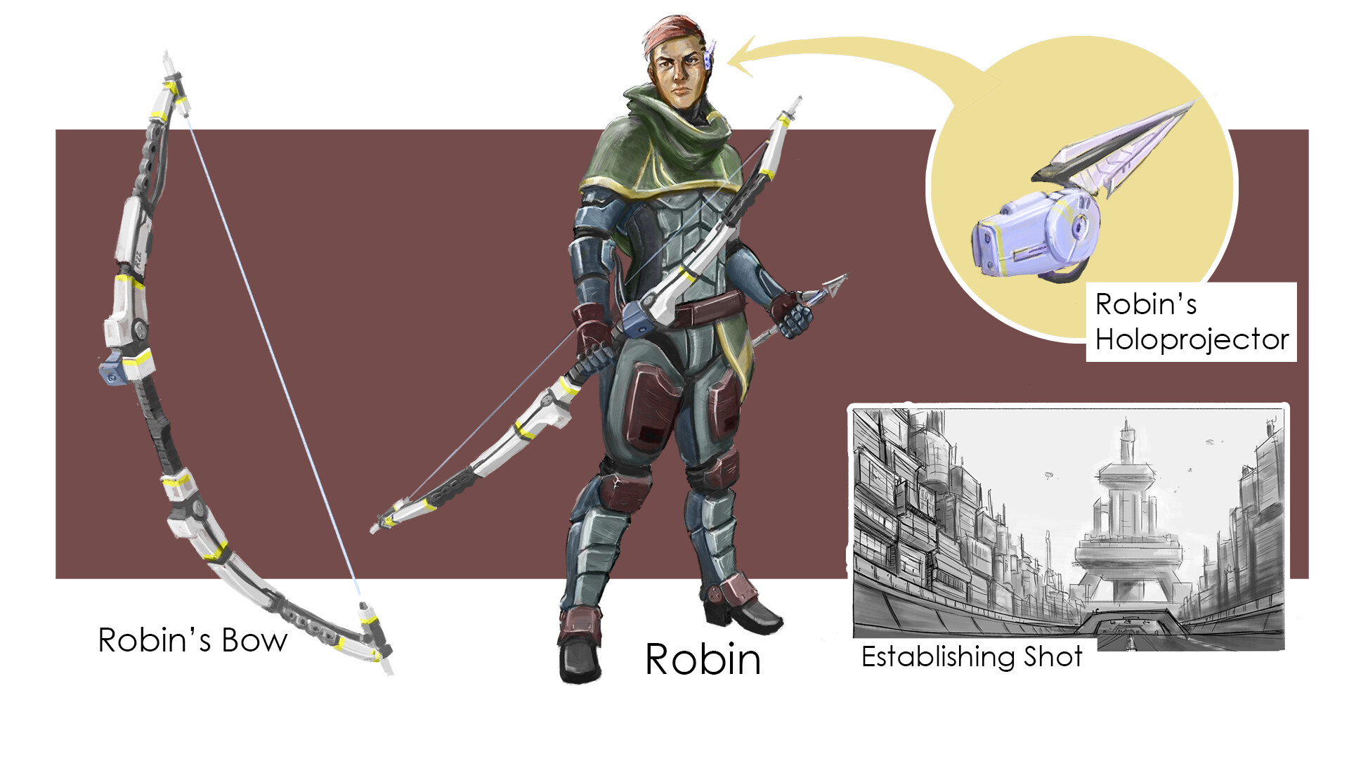 ArtStation - Model Pack for Robin Hood Cyberpunk (School Work)