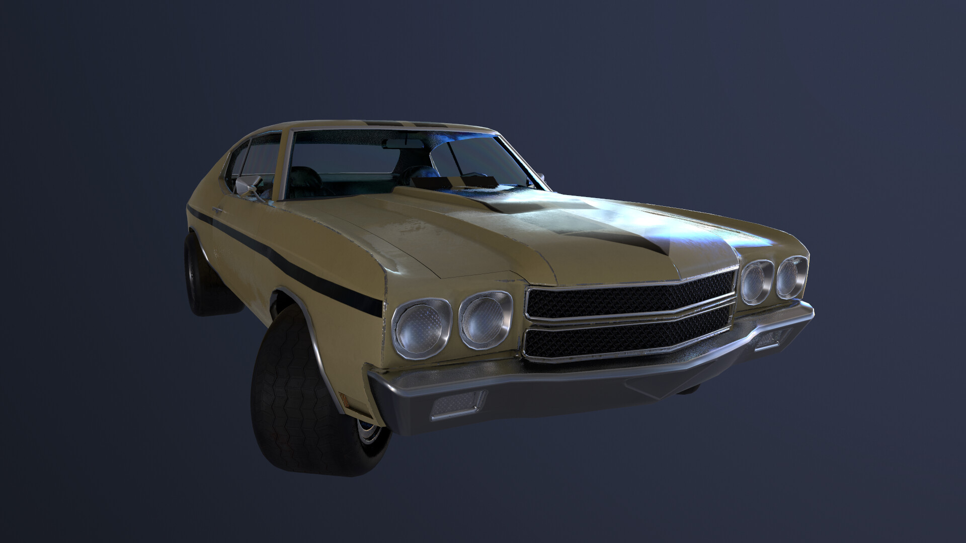 ArtStation - Muscle car exterior WIP