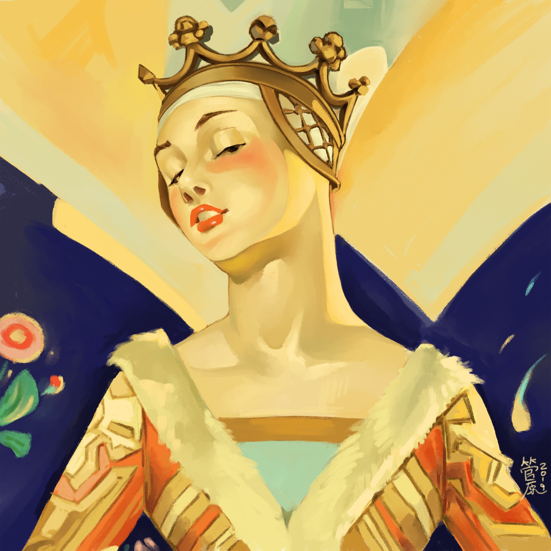 ArtStation - Leyendecker Queen of Spring Master Study