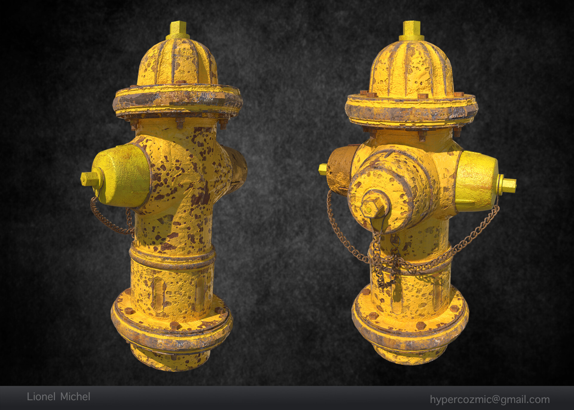 ArtStation - Eroded Fire Hydrant (With Replacement Parts)