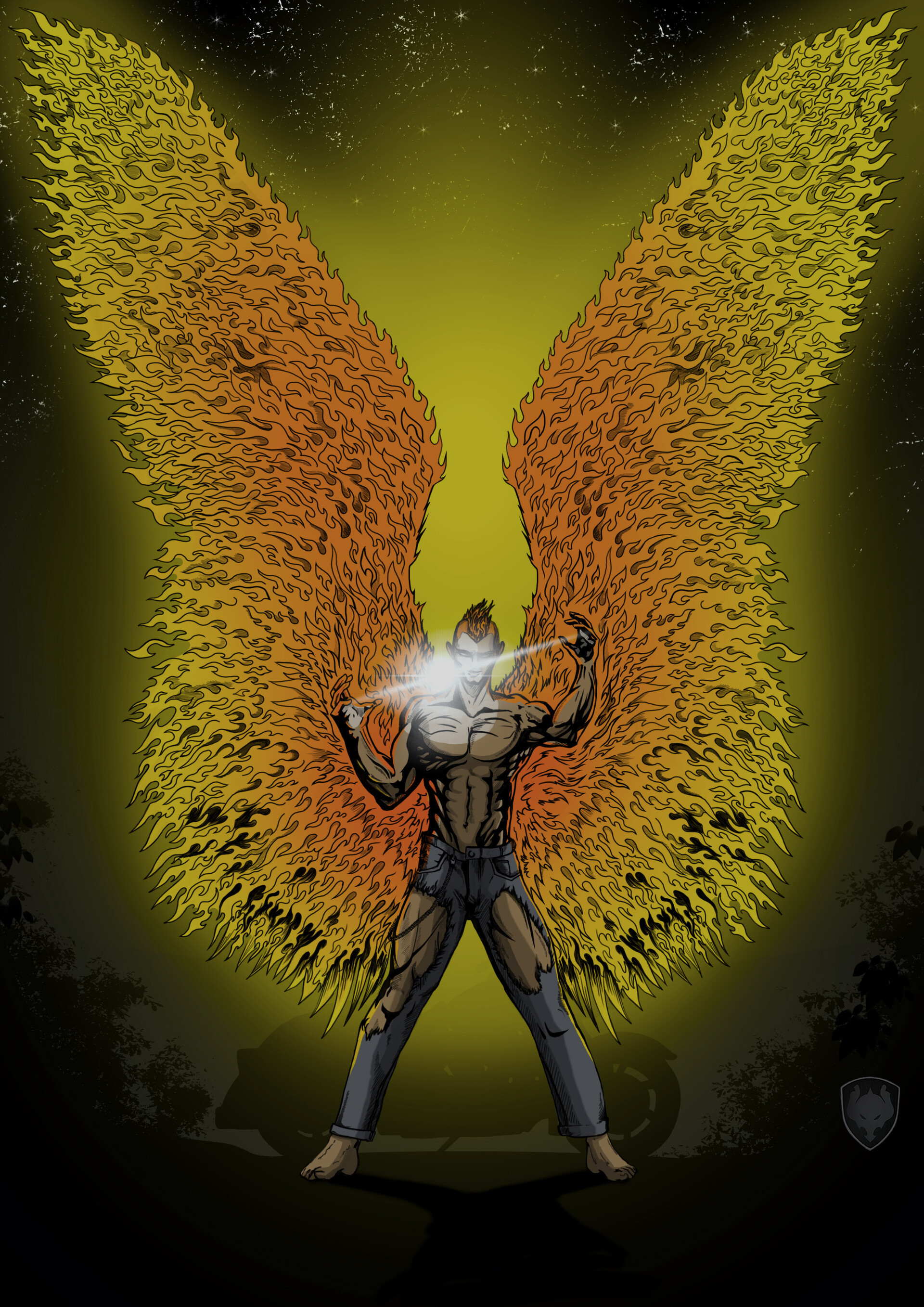 ArtStation - Phoenix caught fire