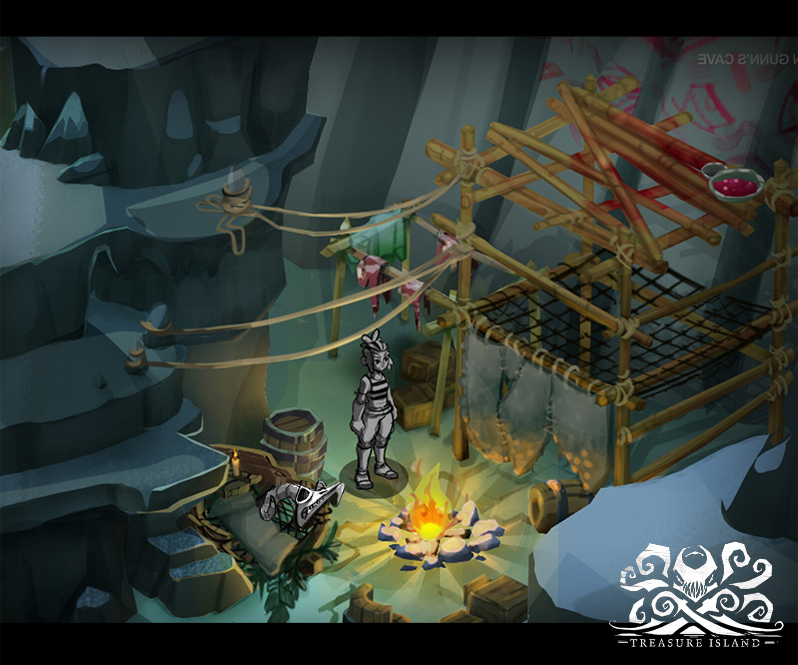 Nickie Villa - Treasure Island Environment Design - Ben Gunn's Cave