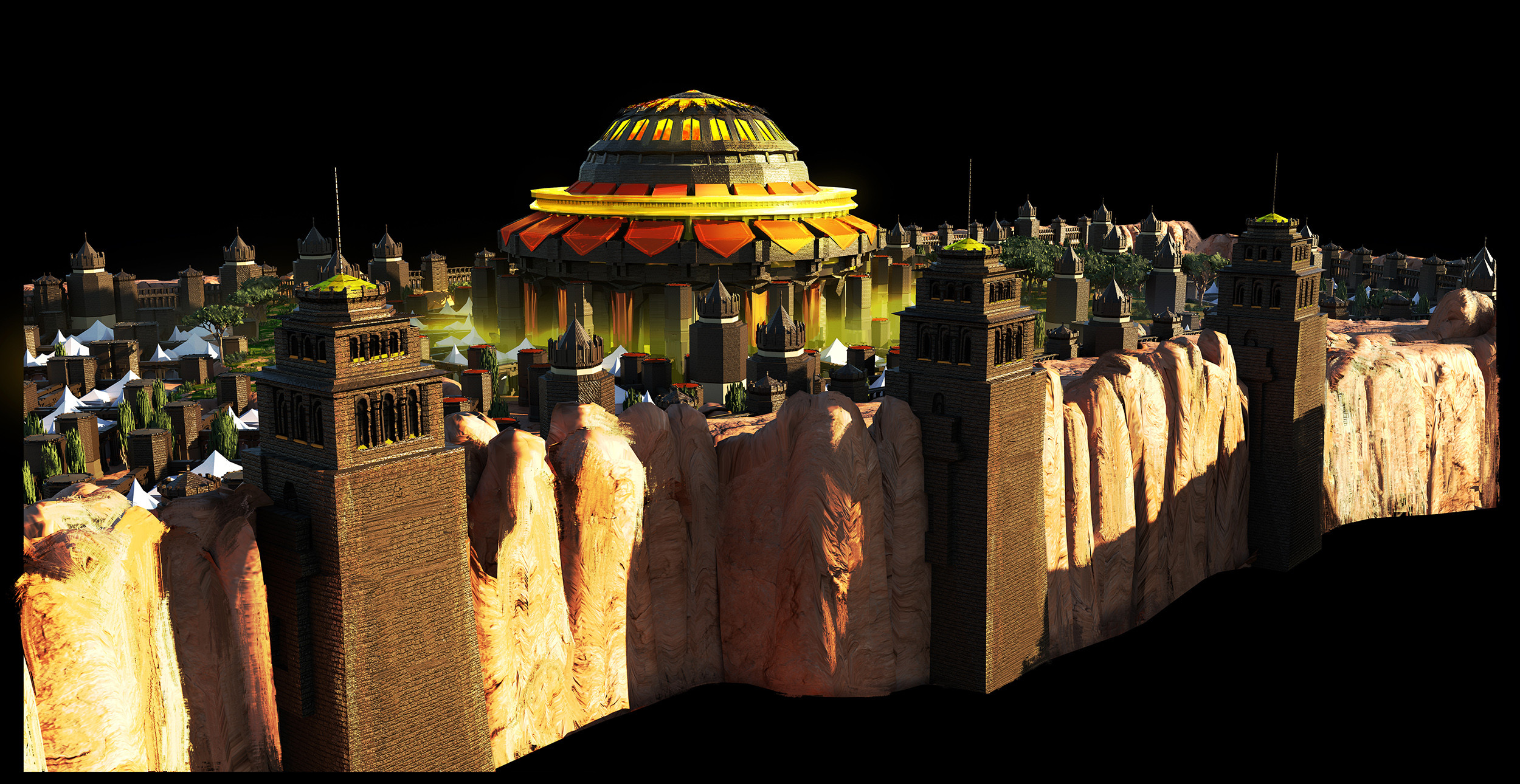 Jack Eaves Art - Chiaroscuro, The Great City Of Glass