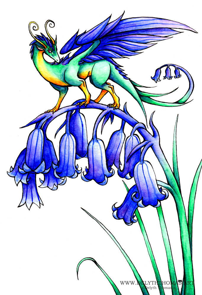 ArtStation - Flower Dragons - Bluebell