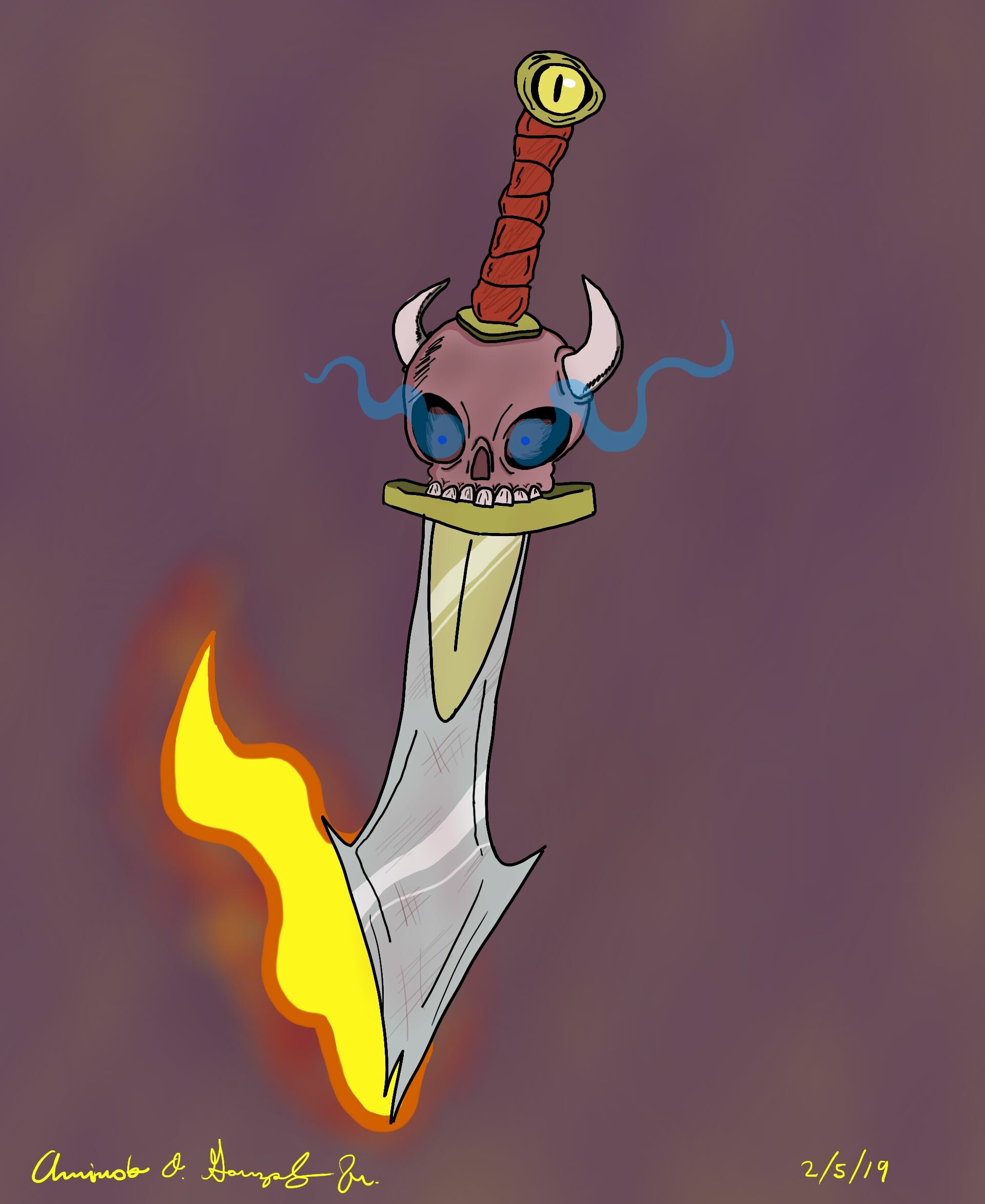 ArtStation - Demon Dagger Rough Sketch