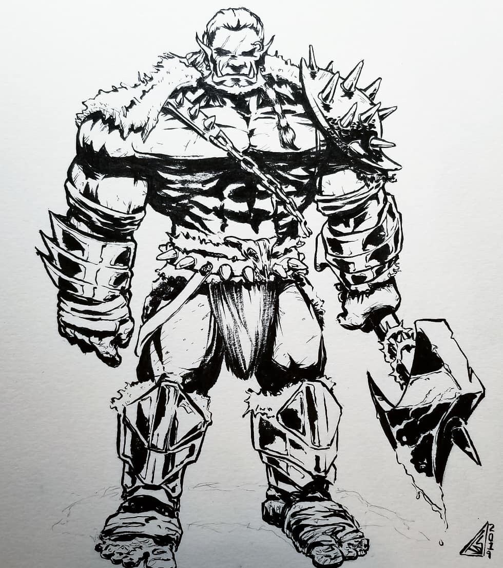 how to draw half orcs