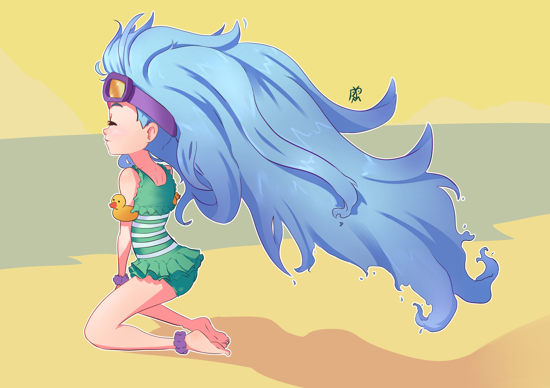 ArtStation - Zoe Pool Party