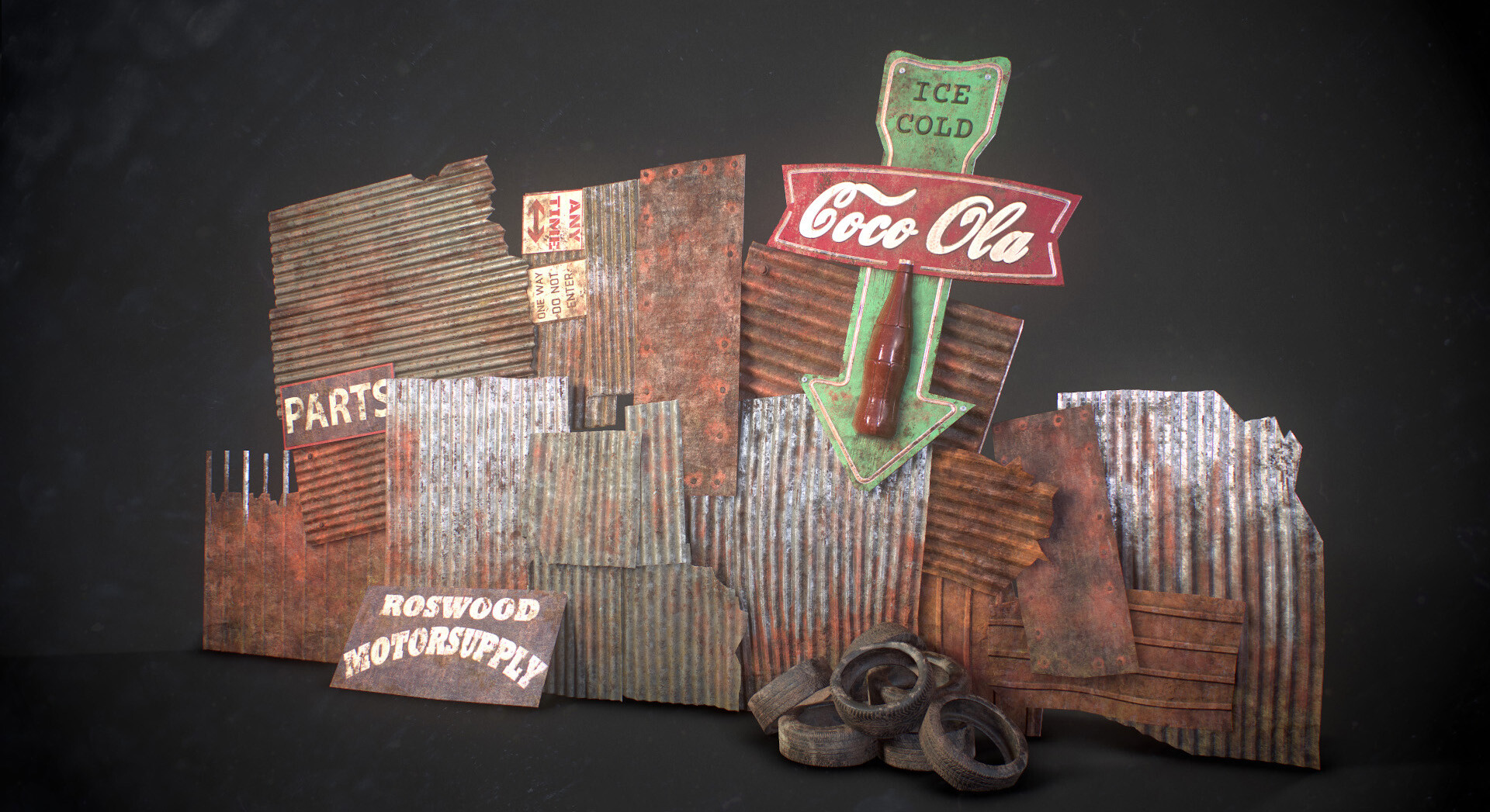 Eforb Outsource Game Studio - Outdoor props 3d model