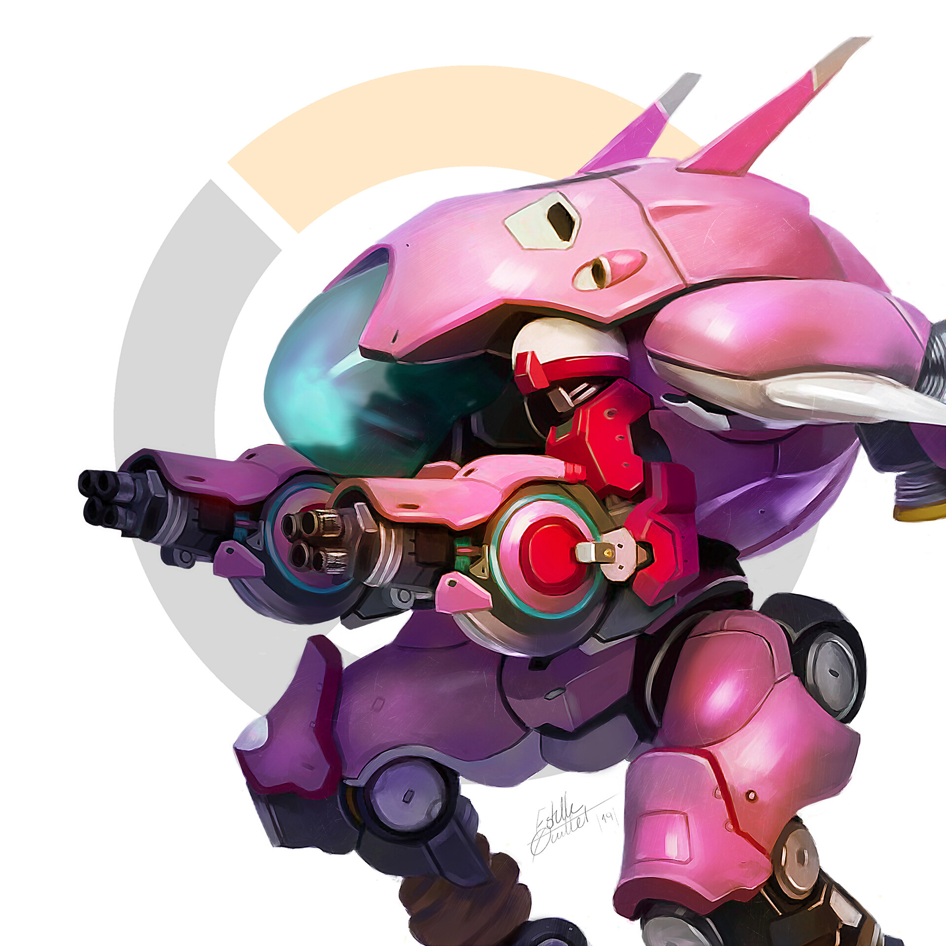 ArtStation - D.va's mecha - Practice