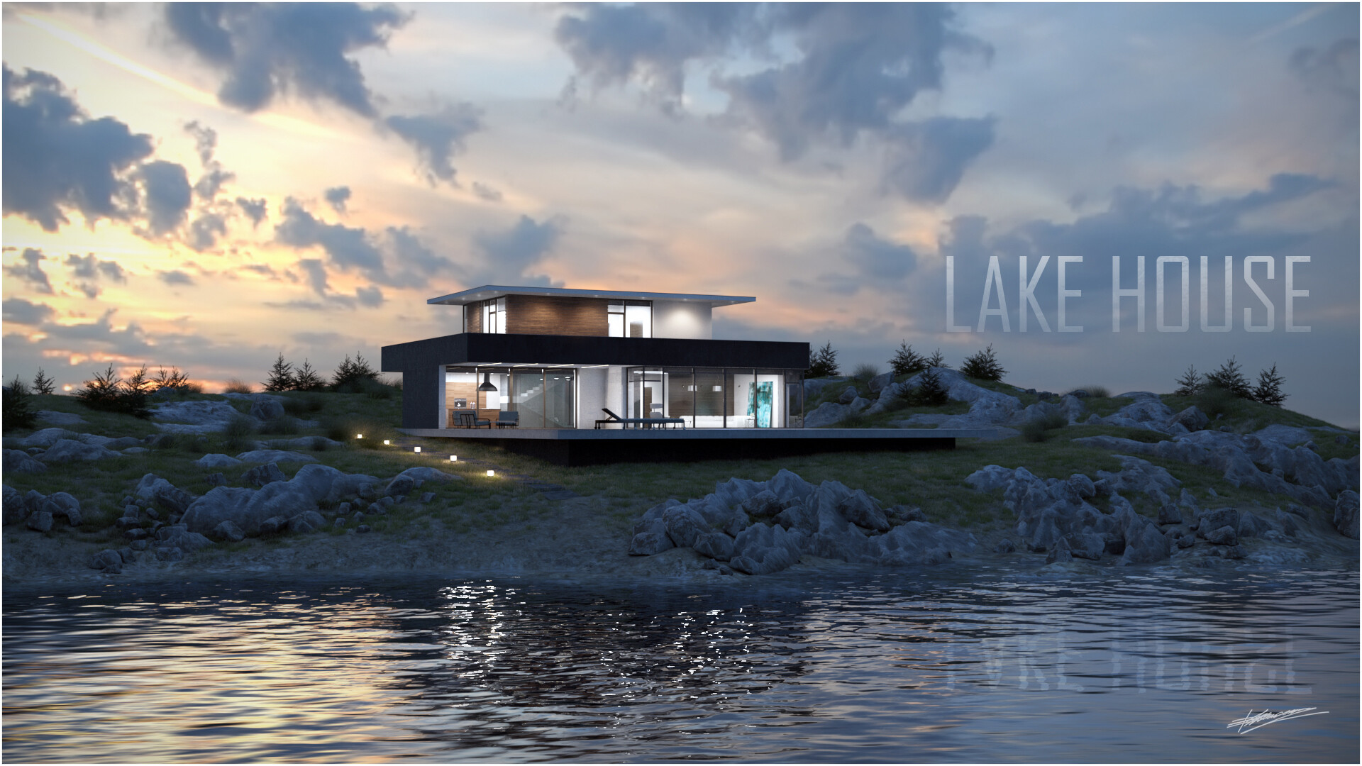 ArtStation - The lake house