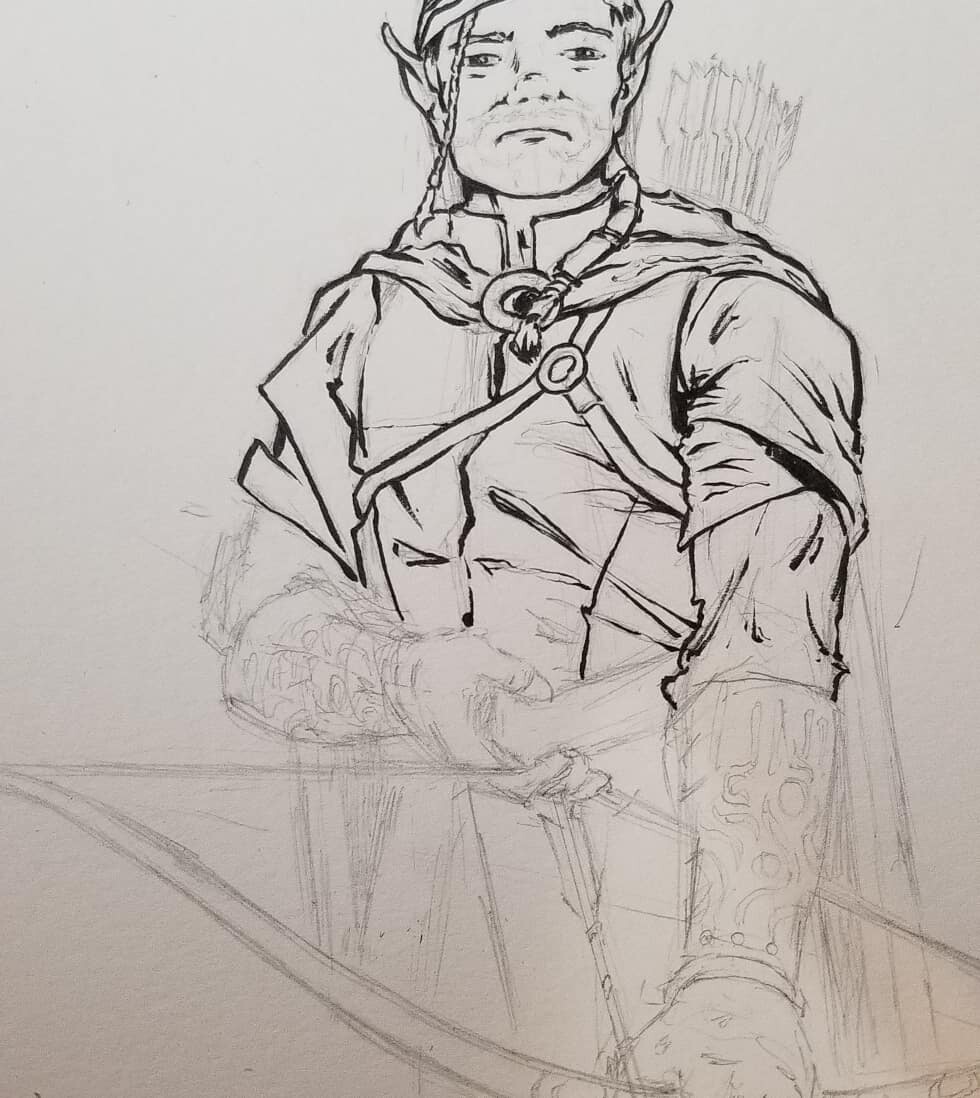 how to draw human ranger