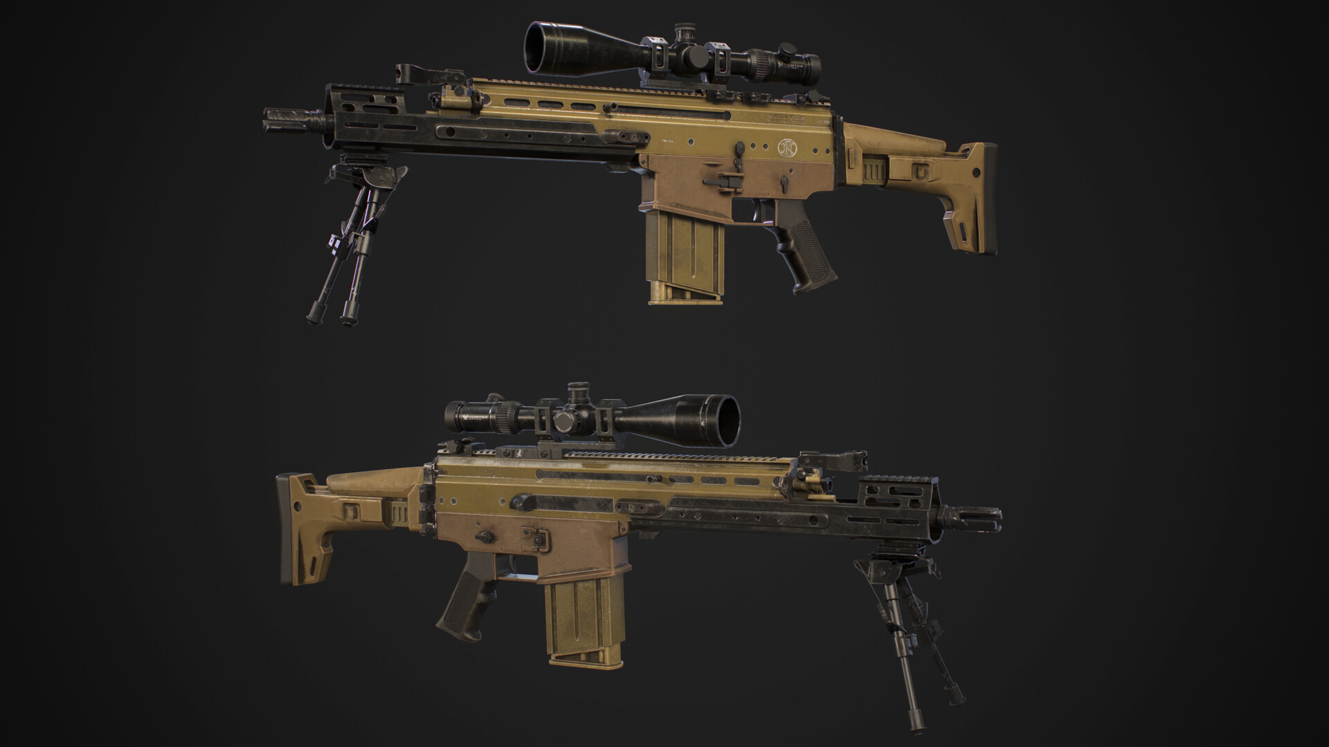 ArtStation - FN SCAR Assault rifle
