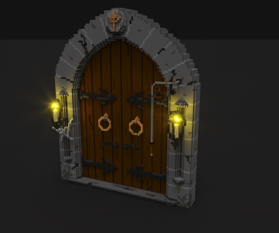 ArtStation - Haunted House Front Door WIP