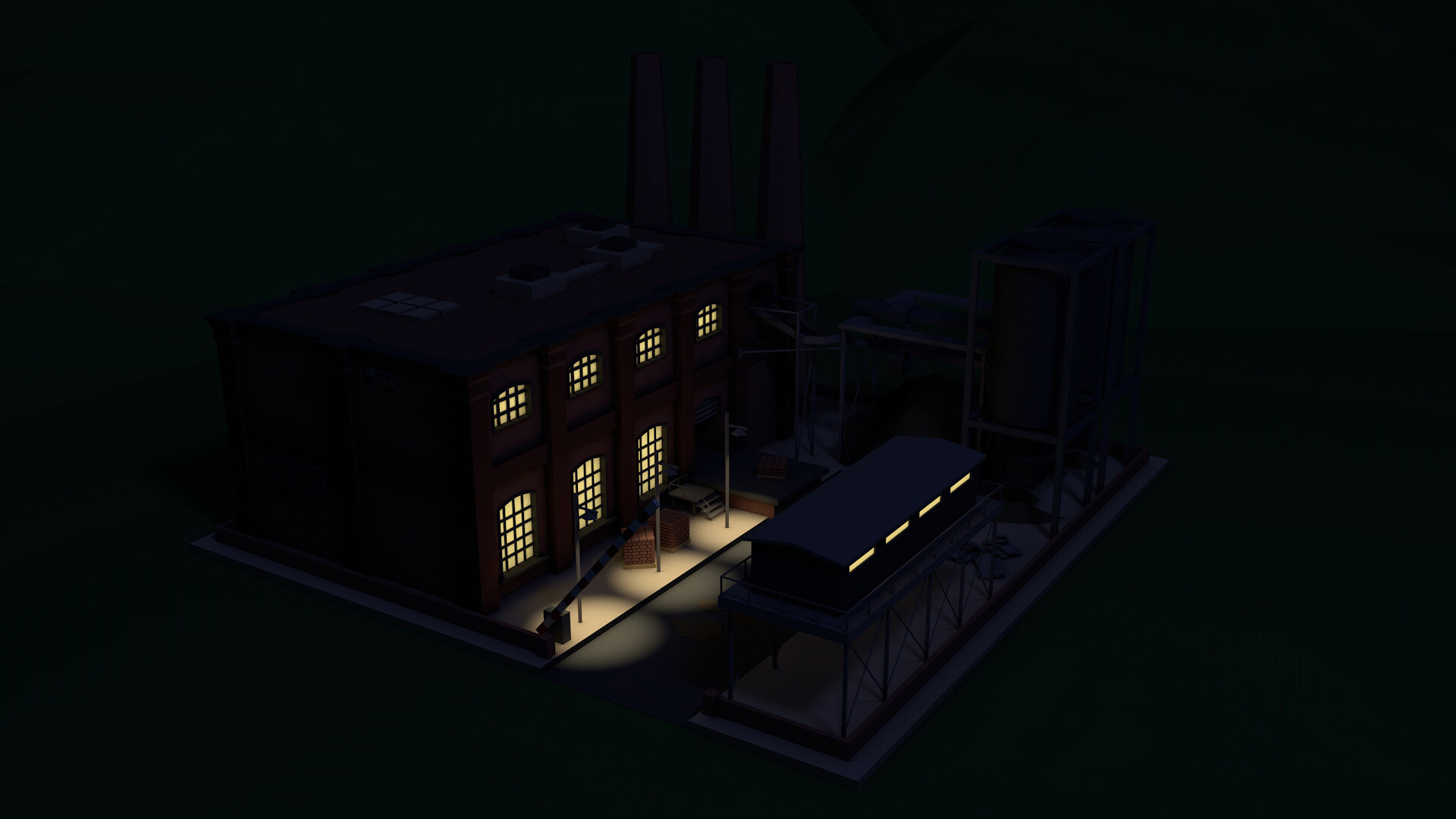 Luboš Bíža - Low Poly Style Brick Factory