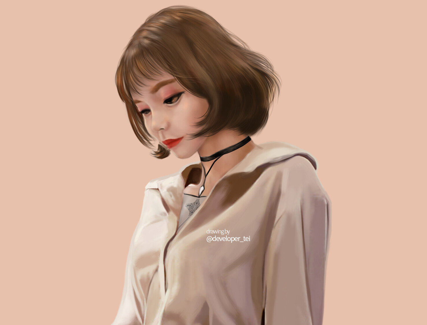 ArtStation - pretty girl drawing - just practice