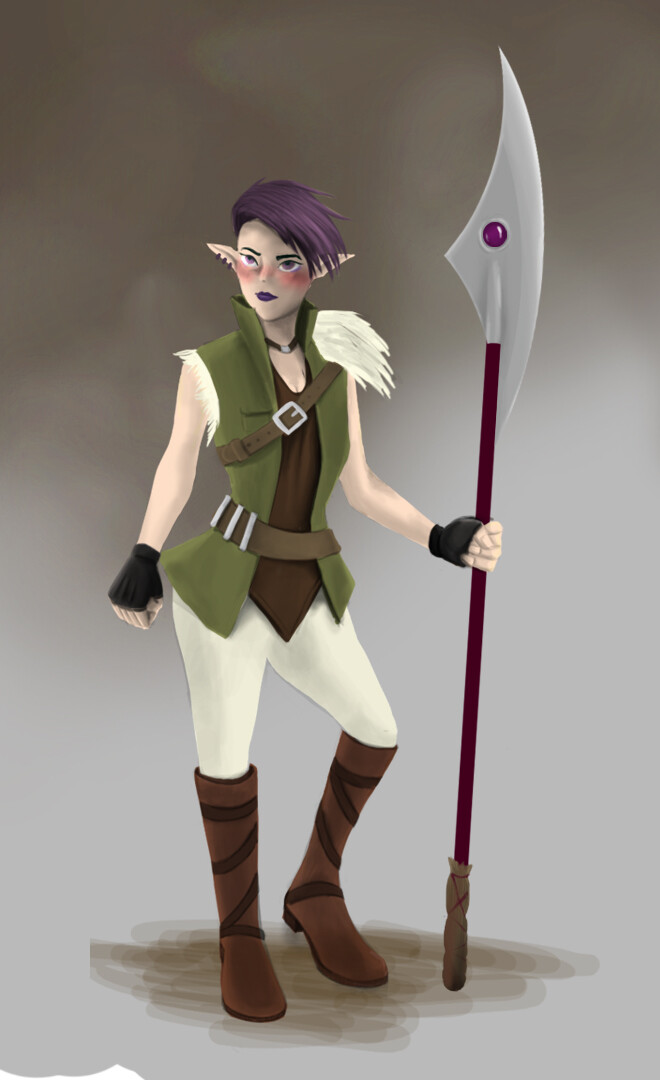 ArtStation - Classic Female Elf Warrior