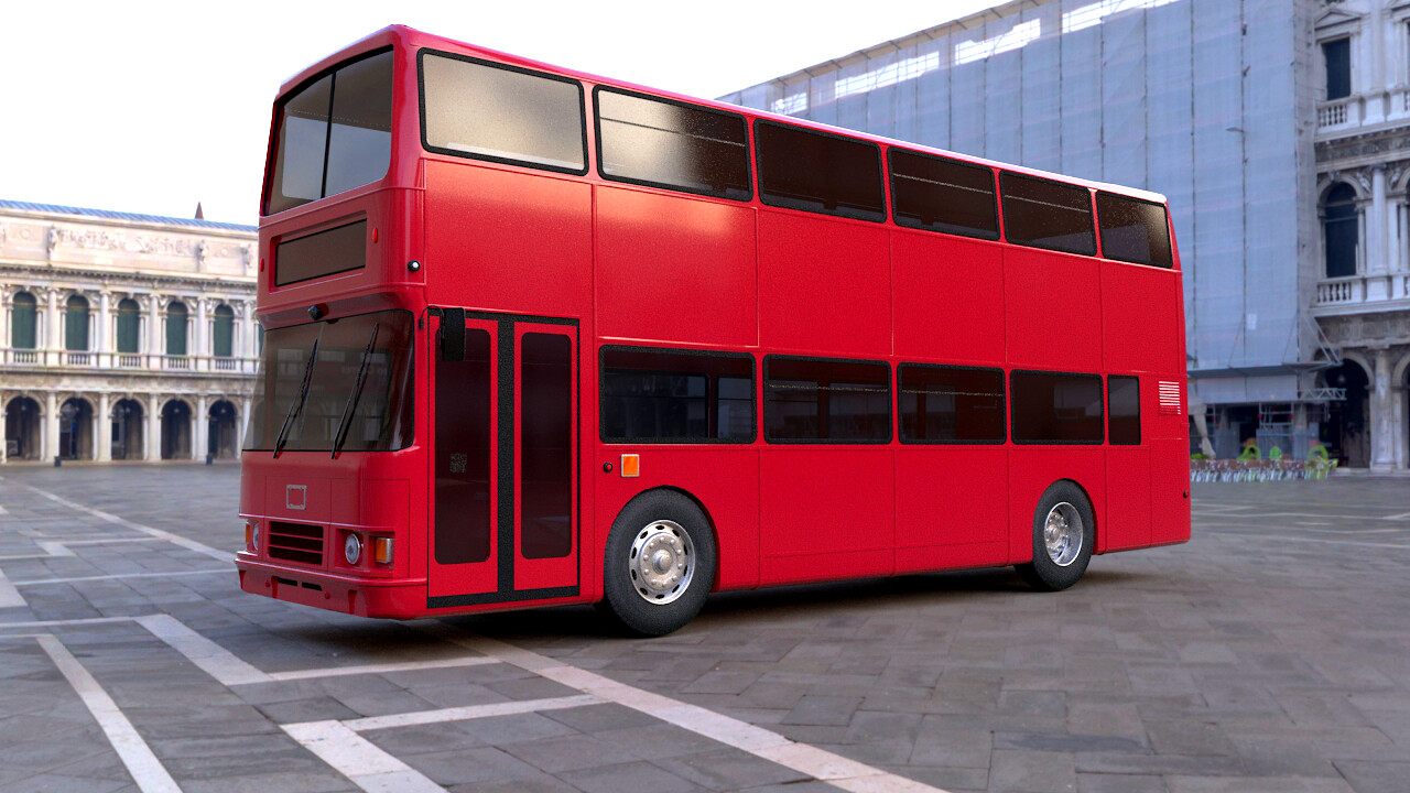 ArtStation - Double Decker Bus 88