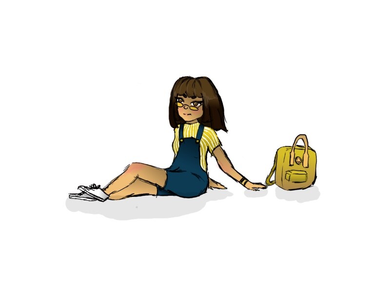 ArtStation - Doodle of a girl, chilling