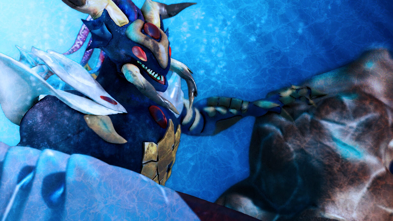 ArtStation - Water demon, Déborah Bruot