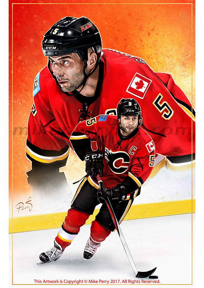 Mike Perry - NHL Calgary Flames Illustrations