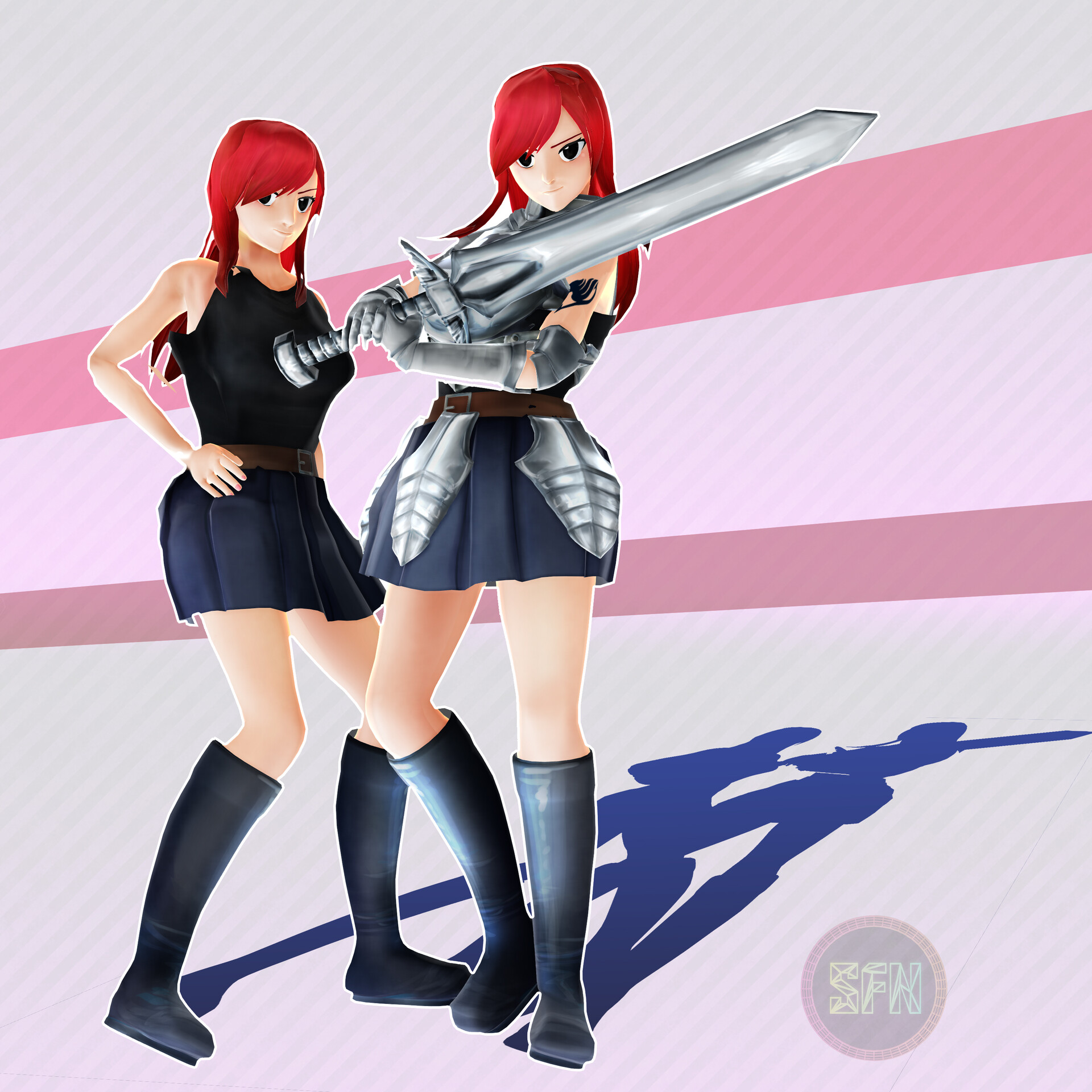 Fina Nz21 - Erza MMD model