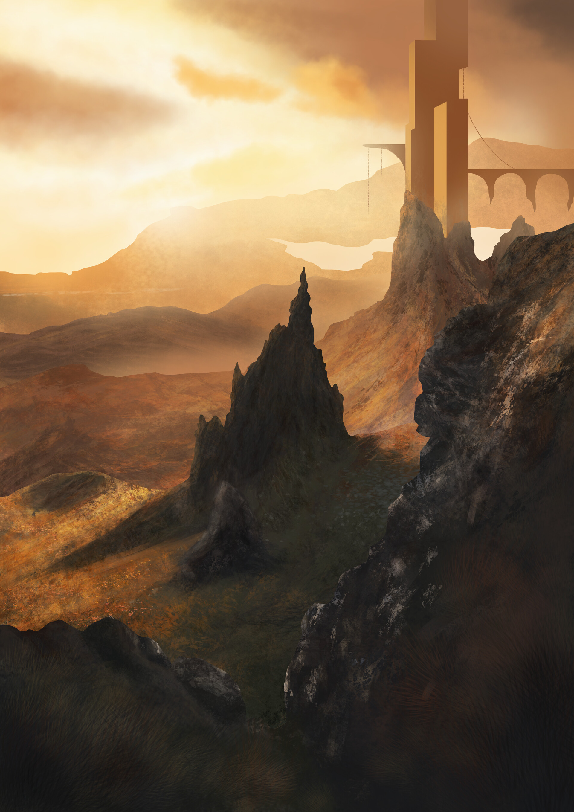 ArtStation - Fantasy mountain