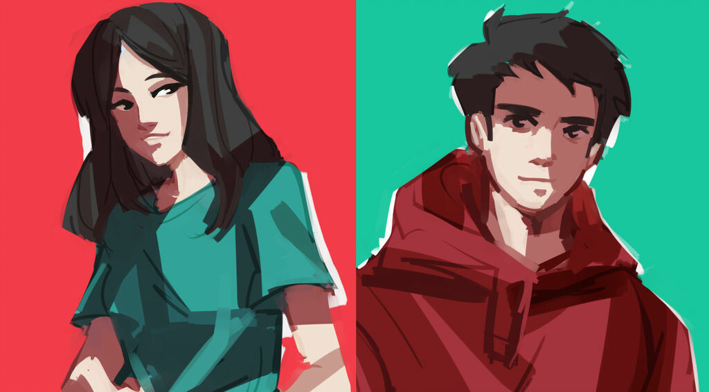 ArtStation - teal red