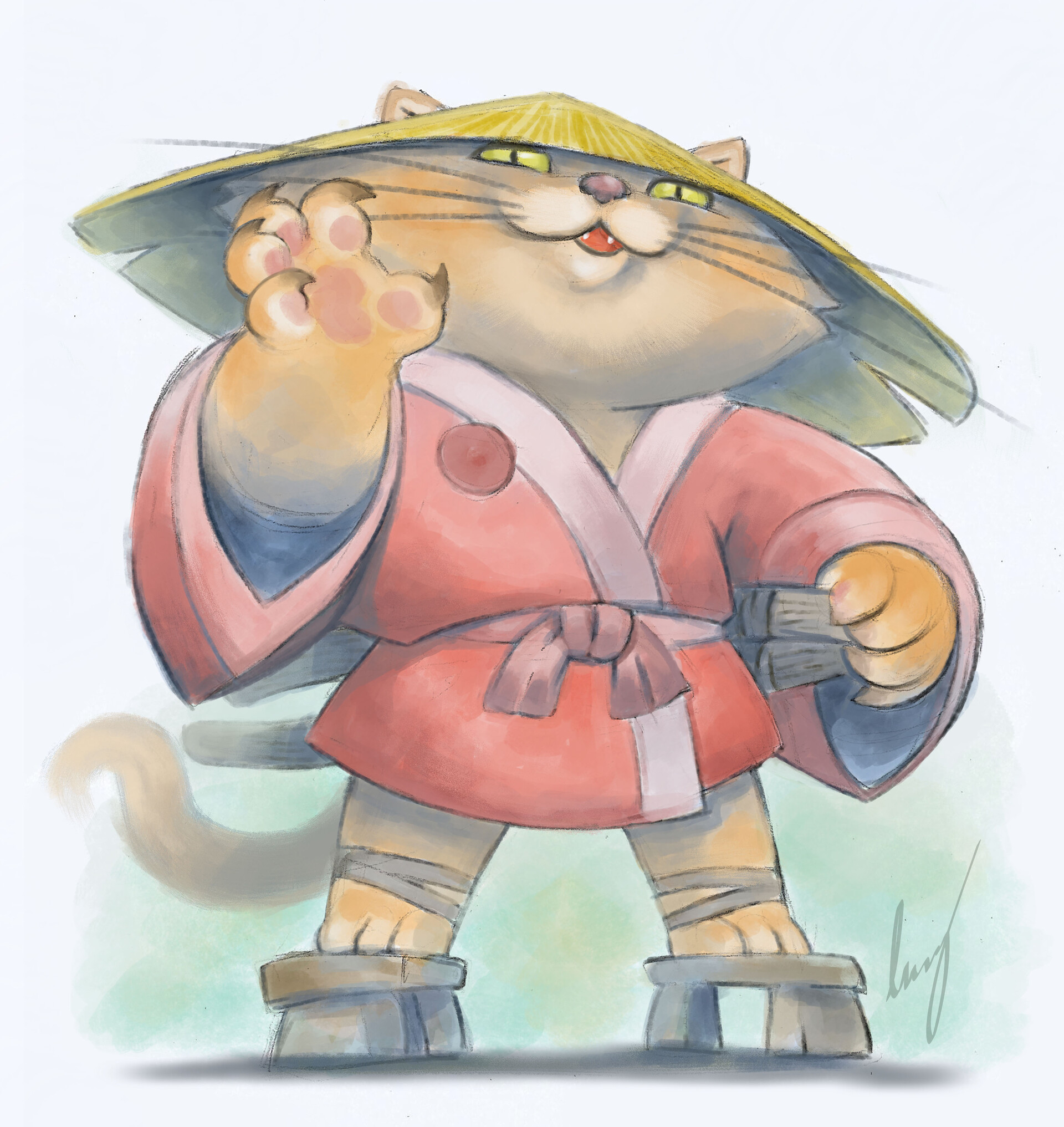 ArtStation - Samurai Cat