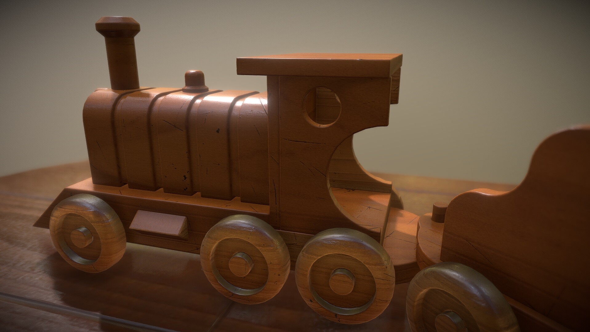 ArtStation - Wooden Toy Train