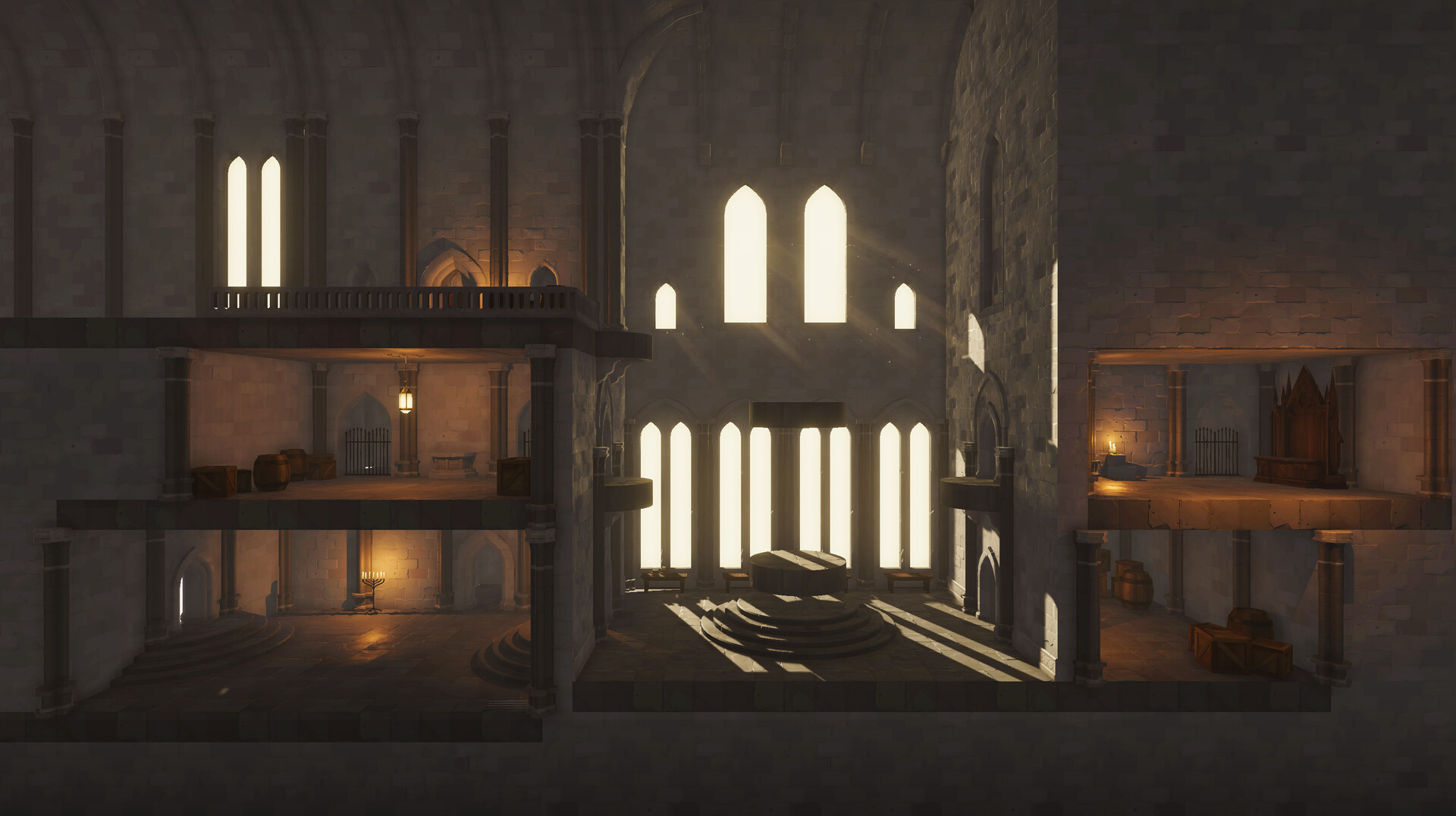 Cameron Bragg - Side Scrolling Cathedral Assets