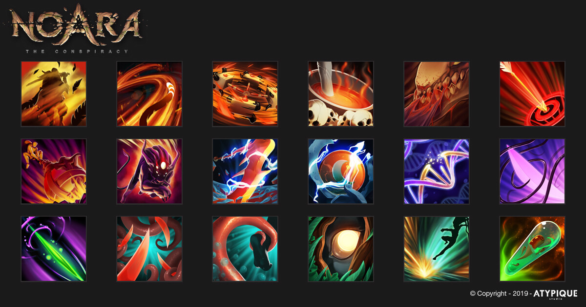 ArtStation - NOARA - Spells icons