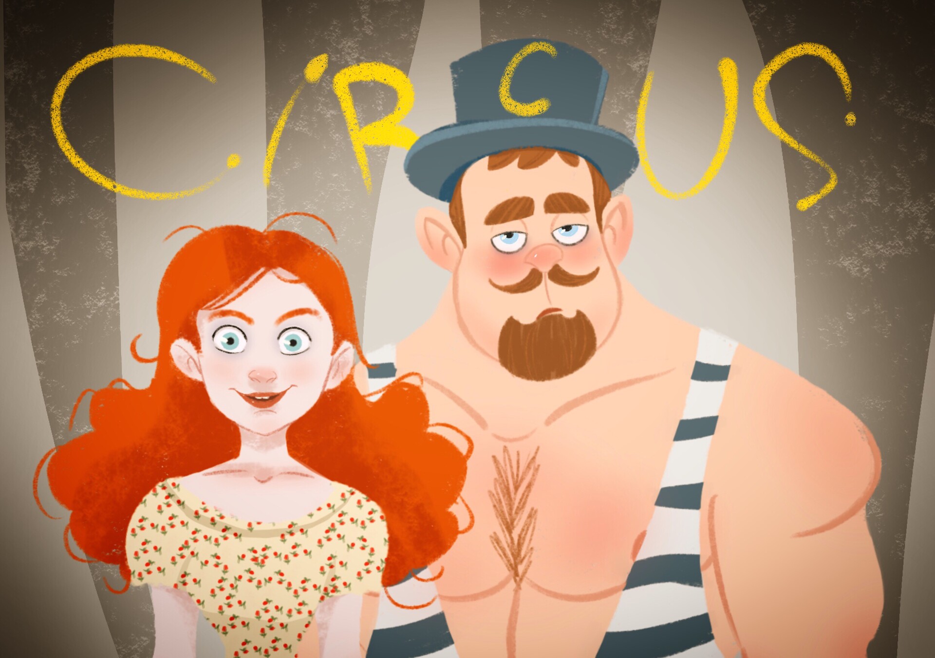 ArtStation - A circus couple’s for Valentine’s day.