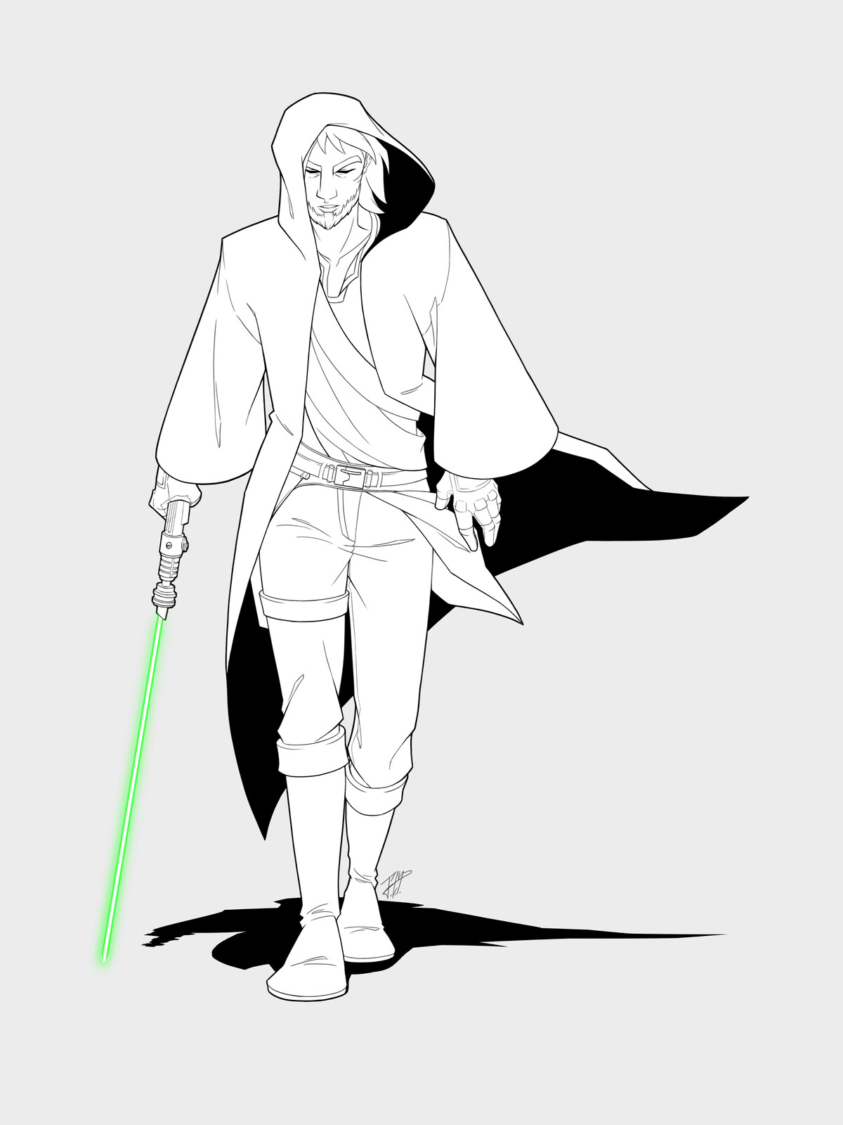 Jennifer Posada - Fan Art - Jedi Master Bridger