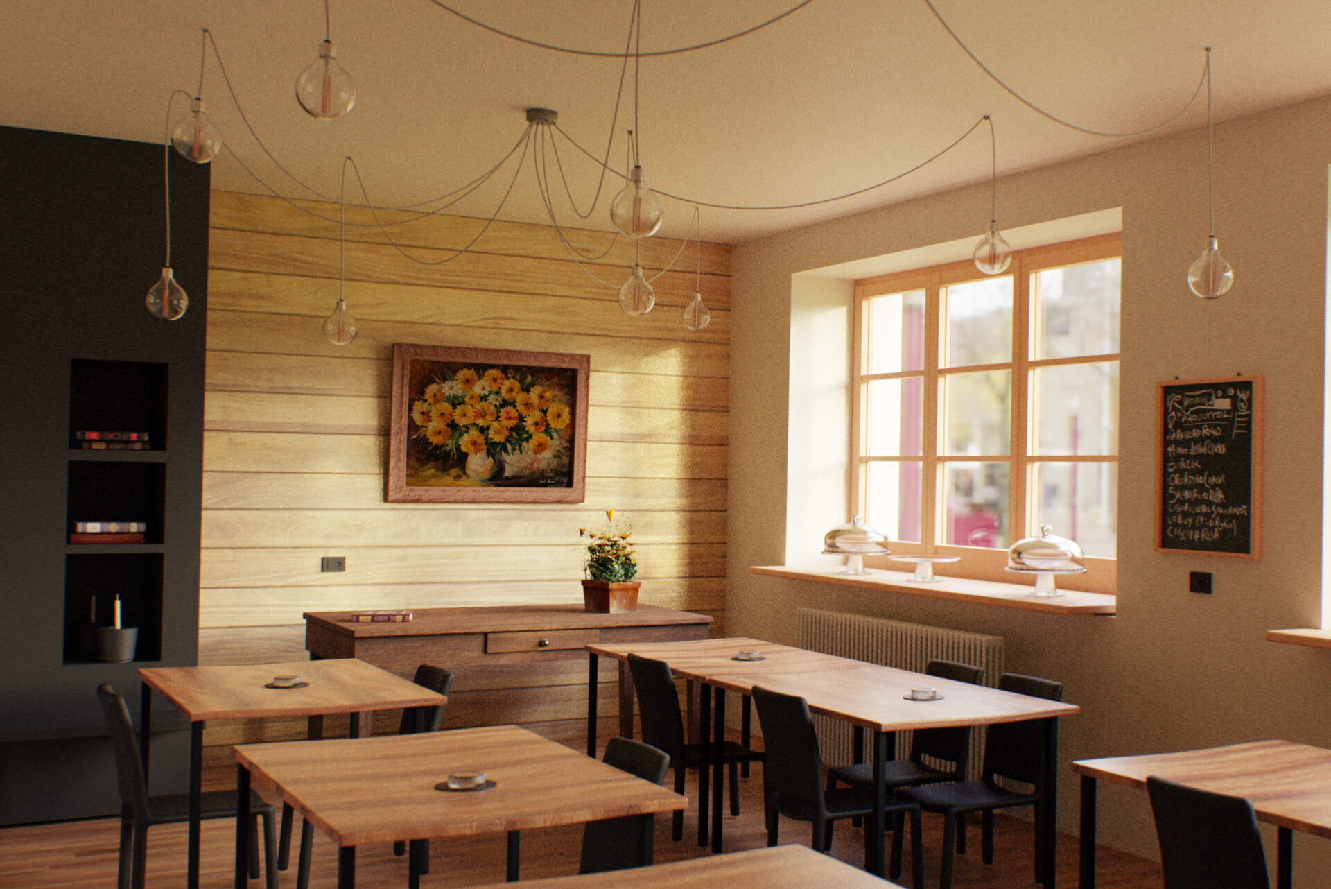 ArtStation - Cafe Interior Scene